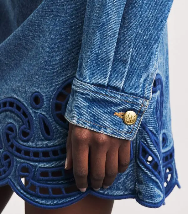 Ulla Johnson Eyelet Bobbi Denim Jacket