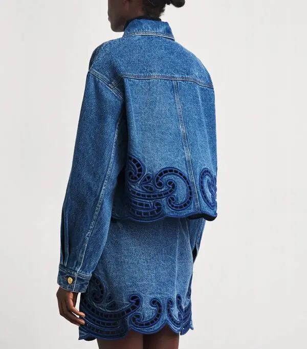 Ulla Johnson Eyelet Bobbi Denim Jacket