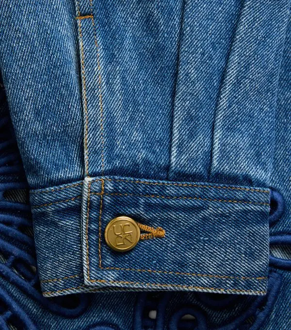 Ulla Johnson Eyelet Bobbi Denim Jacket