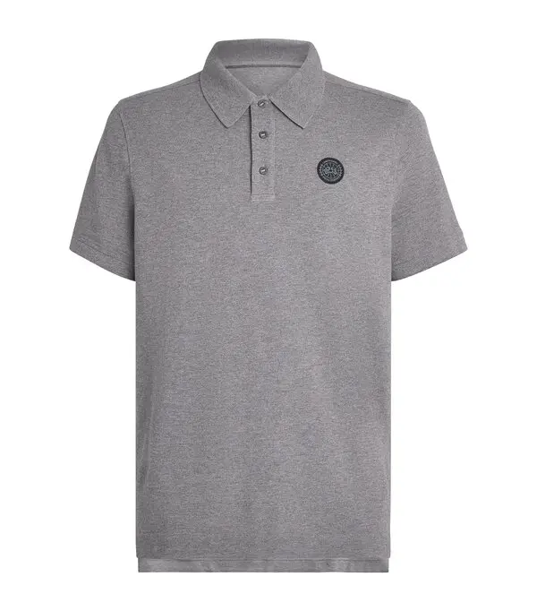 Canada Goose Organic Cotton Beckley Black Disc Polo Shirt - Grey