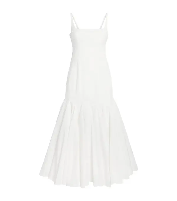 Jacquemus Cotton Agave Midi Dress - White