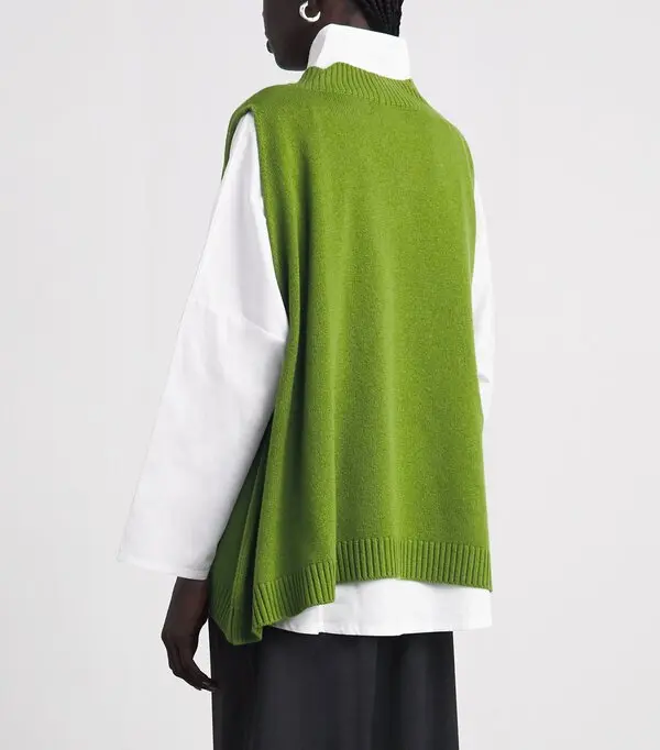 Eskandar Cashmere Plunge-neck Sweater Vest