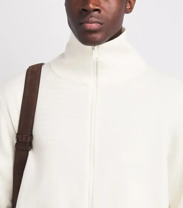 Sandro Wool Zip-up Cardigan