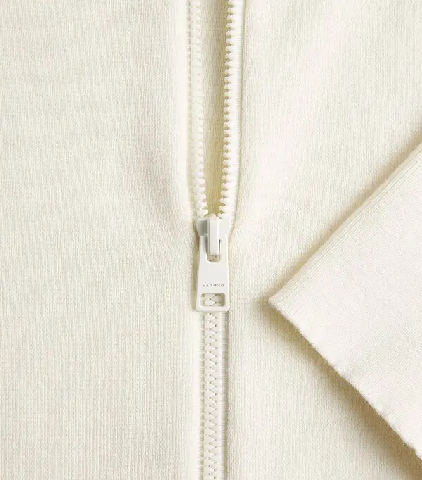 Sandro Wool Zip-up High Neck Cardigan - Beige