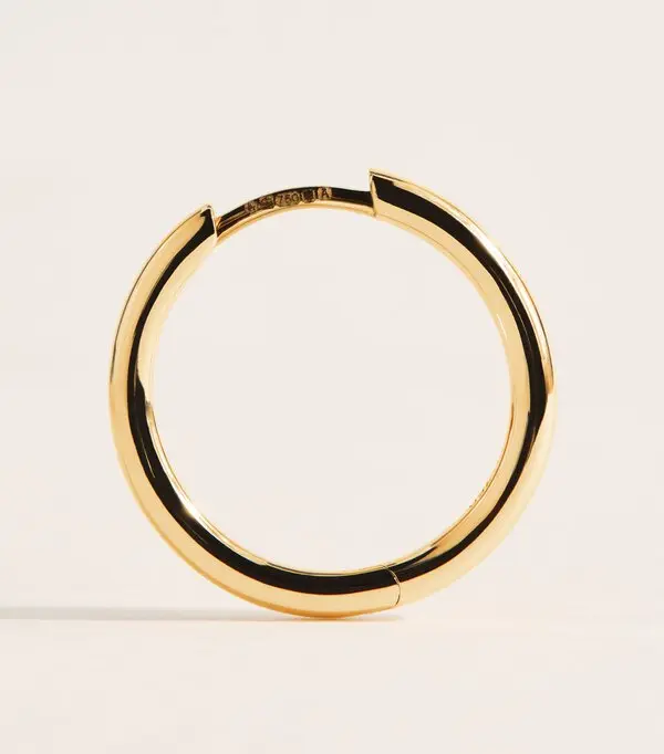 Harrods 18k Yellow Huggie Earrings