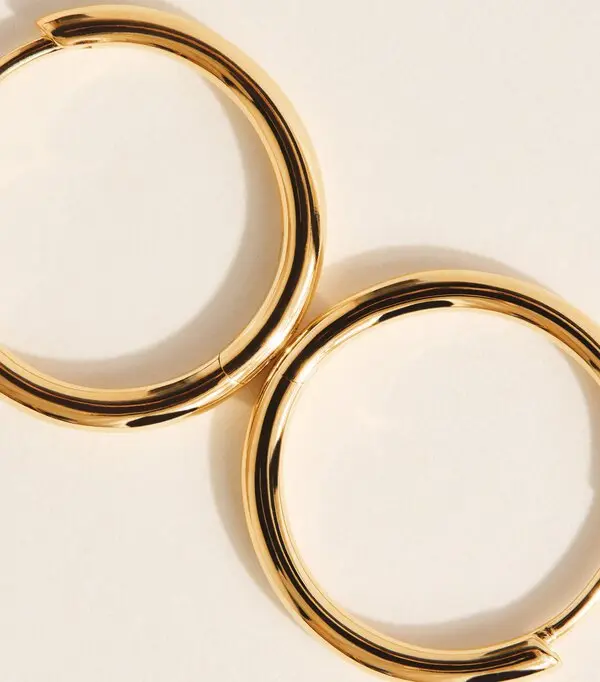 Harrods 18k Yellow Huggie Earrings