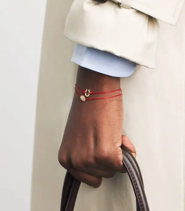 REDLINE Yellow Gold And Diamond Fer À Cheval Bracelet