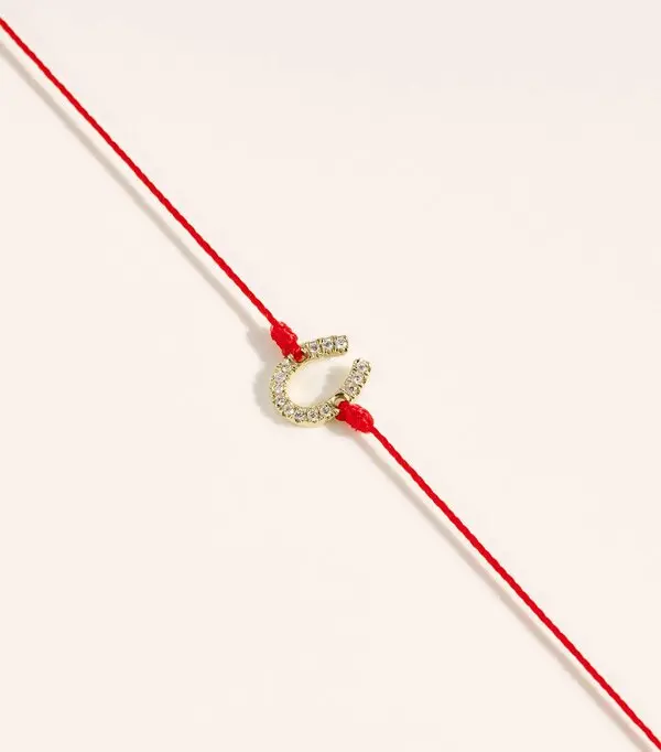 REDLINE Yellow Gold And Diamond Fer À Cheval Bracelet