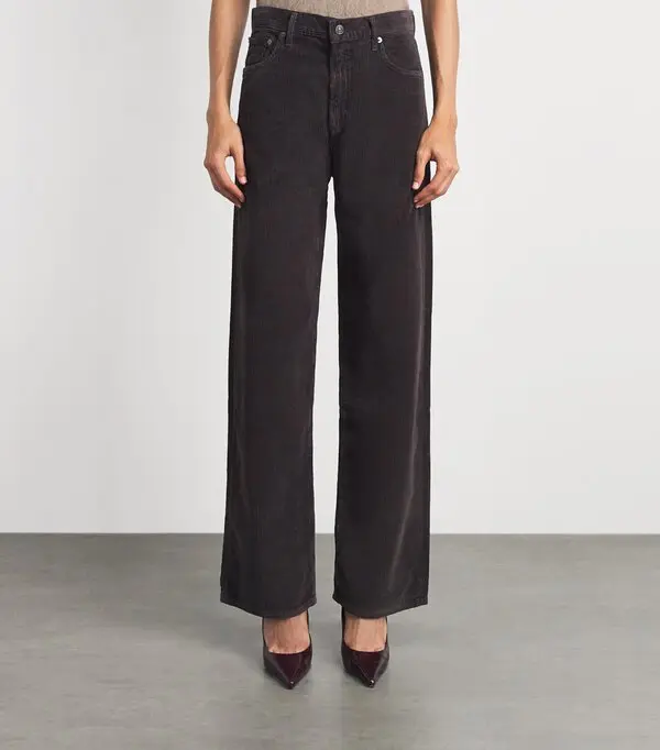 AGOLDE Corduroy Ren High-rise Wide-leg Jeans