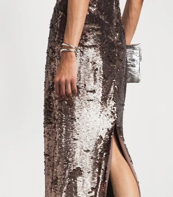L'Agence Sequinned Karma Maxi Dress