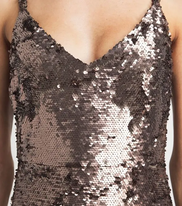 L'Agence Sequinned Karma Maxi Dress