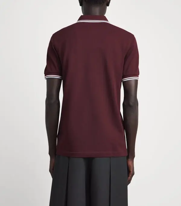 Fred Perry Cotton Twin Tipped Polo Shirt - Red