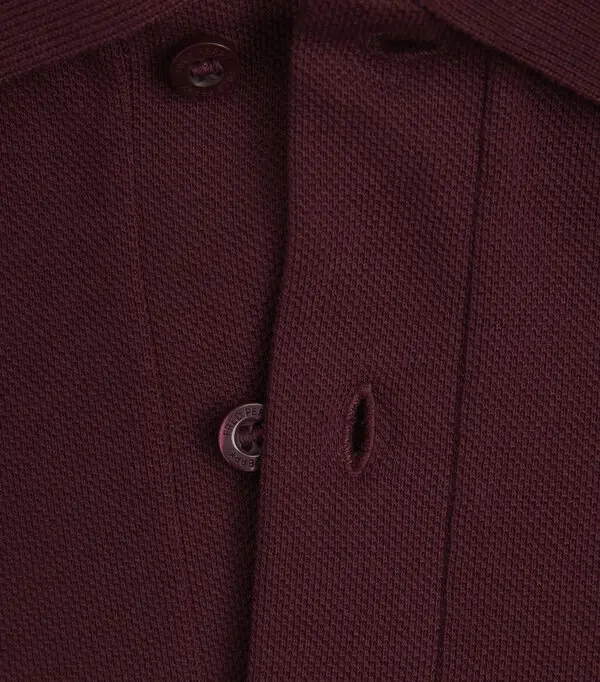 Fred Perry Cotton Twin Tipped Polo Shirt - Red