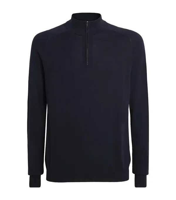 Sunspel Sea Island Cashmere Half-zip Sweater