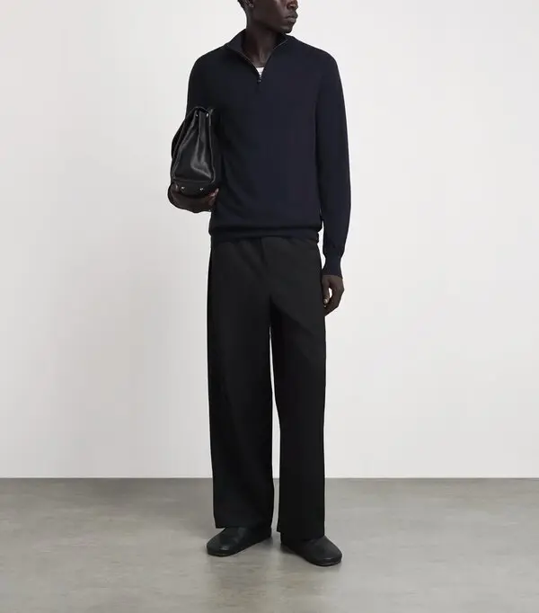 Sunspel Sea Island Cashmere Half-zip Sweater