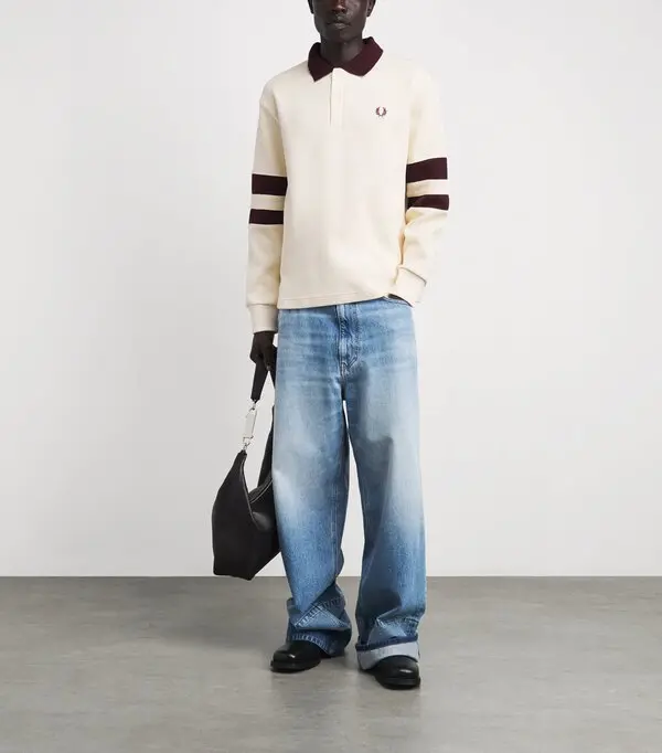 Fred Perry Cotton Logo Polo Sweatshirt
