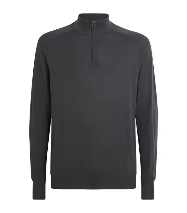 Sunspel Sea Island Cashmere Half-zip Sweater