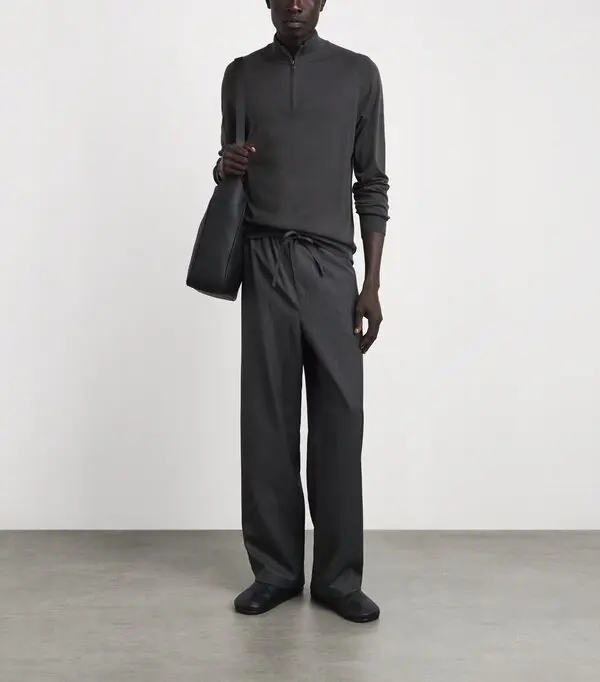 Sunspel Sea Island Cashmere Half-zip Sweater
