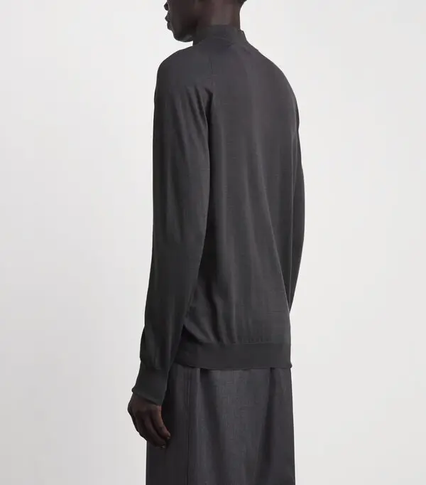 Sunspel Sea Island Cashmere Half-zip Sweater