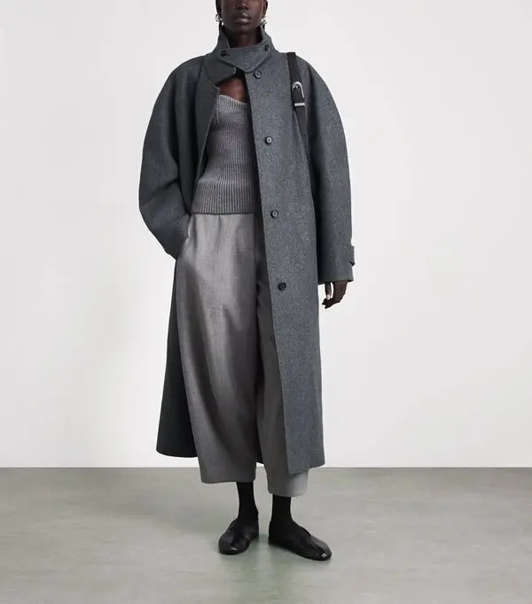JIL SANDER Wool-blend Oversized Coat