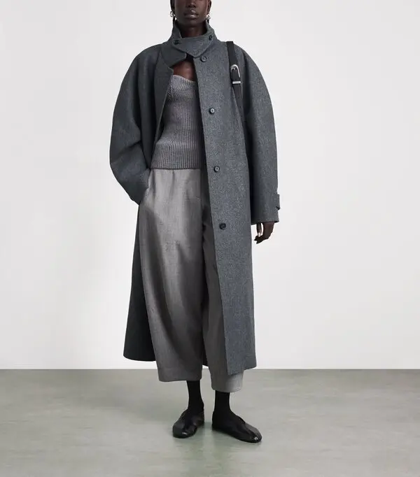 JIL SANDER Oversized Wool-blend Coat