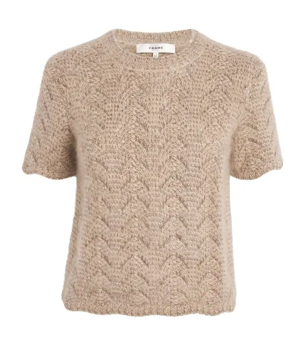 FRAME The Lurex Sweater - Beige
