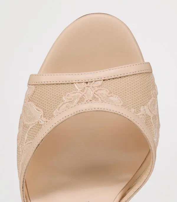 CHRISTIAN LOUBOUTIN Miss Z Lace Sling 100 Lace Slingbacks - Nude