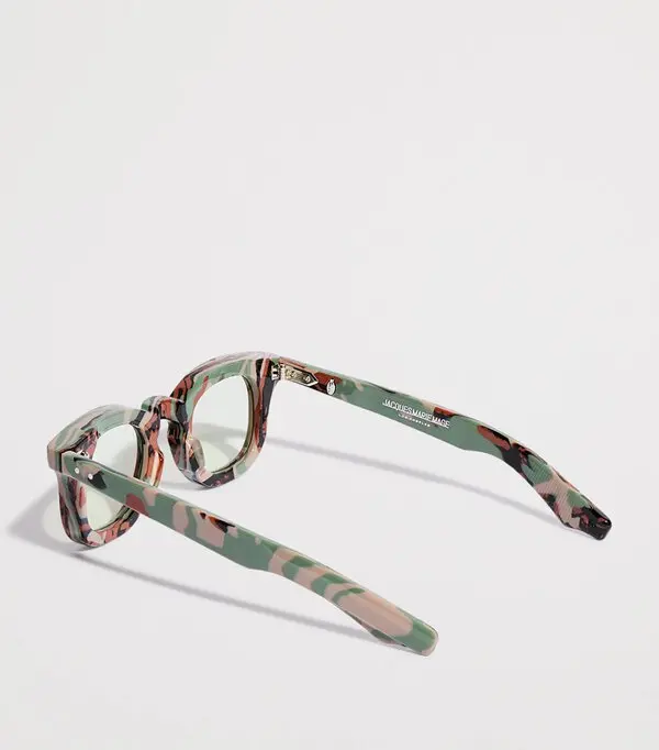 JACQUES MARIE MAGE Devaux Square Frame Sunglasses - Red