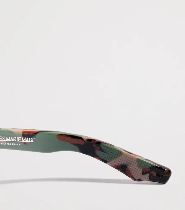 JACQUES MARIE MAGE Devaux Square Frame Sunglasses - Red