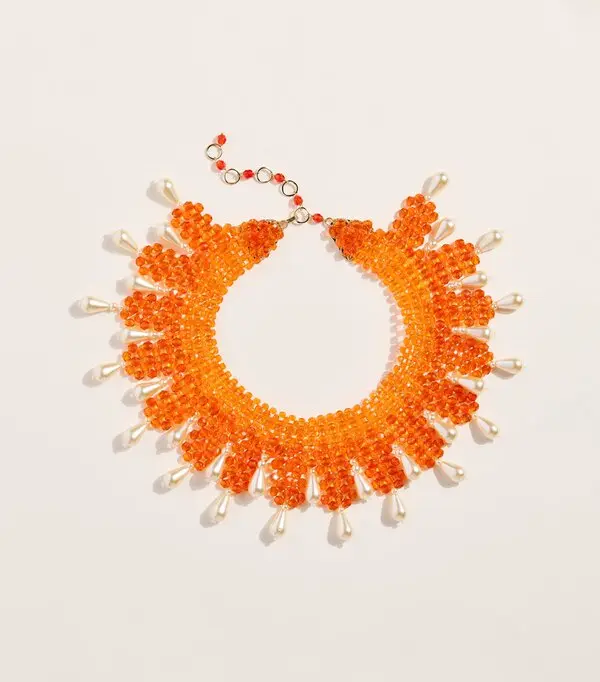 COPPOLA E TOPPO Beaded Baroque Necklace - Orange