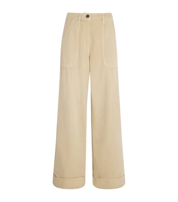 ME+EM Cotton Trainer Grazer Trousers - Brown