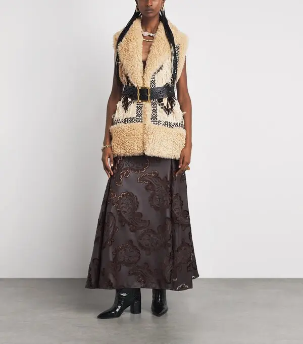 Johanna Ortiz Embroidered Fringed Gilet