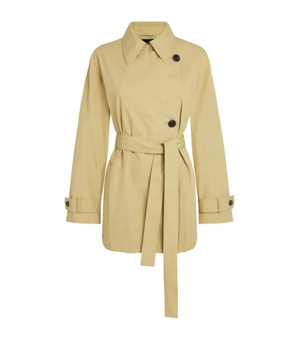 Theory Cropped Belted Trench Coat