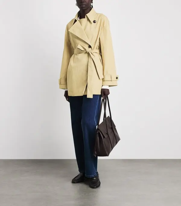 Theory Cropped Belted Trench Coat