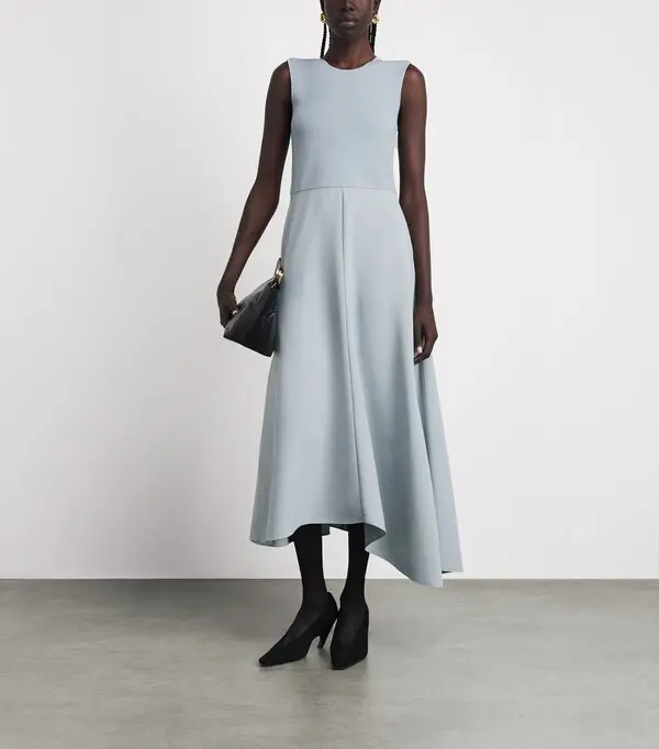 Theory Knit-satin Midi Dress