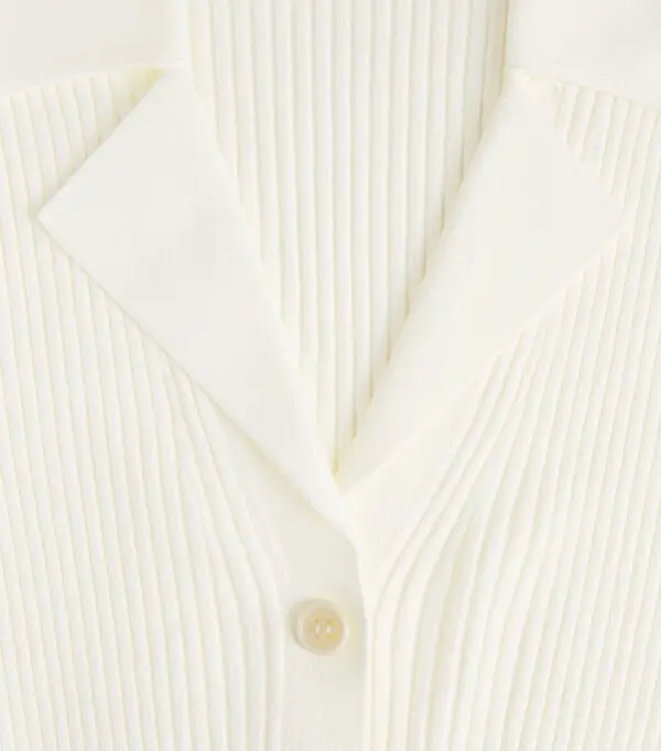 Theory Ribbed Polo Cardigan