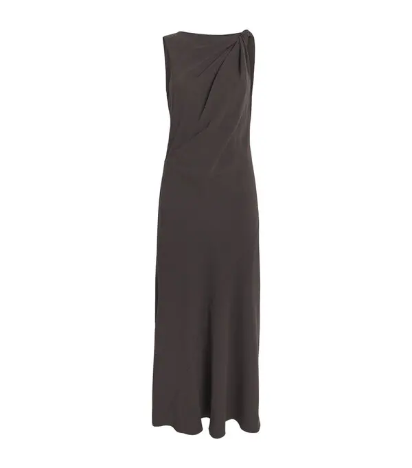 Theory Shoulder Twist Maxi Dress - Brown