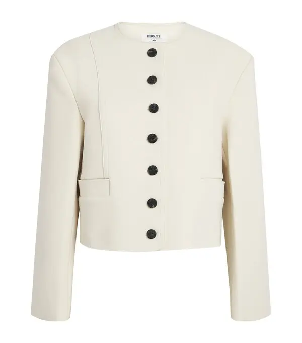 BIRROT Lay 4 Cropped Jacket - Ivory