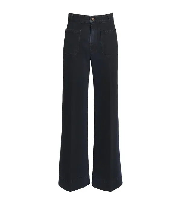 Victoria Beckham Alina High-rise Wide-leg Jeans - Blue