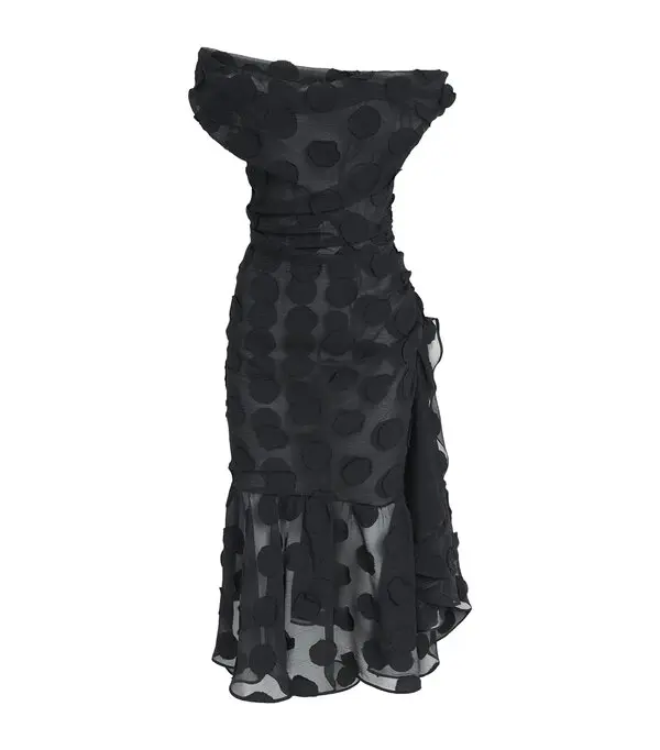 VIVIENNE WESTWOOD Polka-dot Ginnie Frill Midi Dress - Black