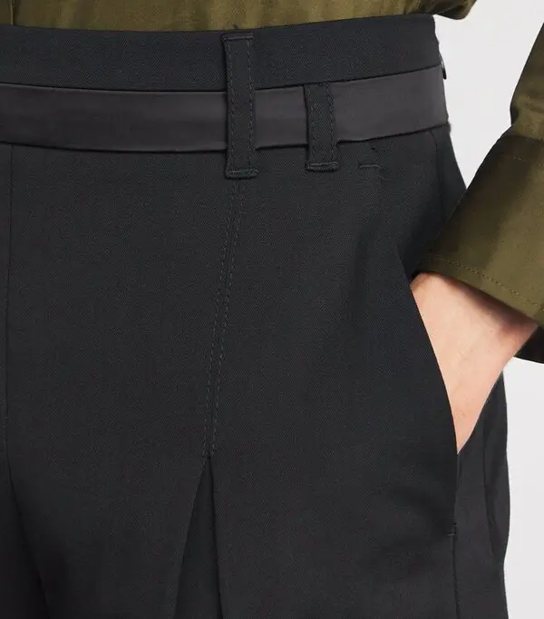 ME+EM Wool-blend Exaggerated Taper Tux Trousers