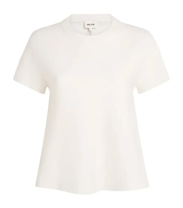 ME+EM Stretch-wool Ribbed T-shirt