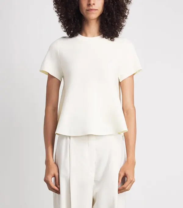 ME+EM Stretch-wool Ribbed T-shirt