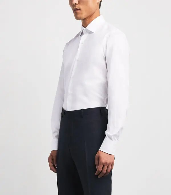 BARBA NAPOLI Cotton Poplin Slim Shirt