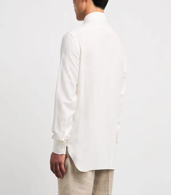 BARBA NAPOLI Cotton-cashmere Shirt - White