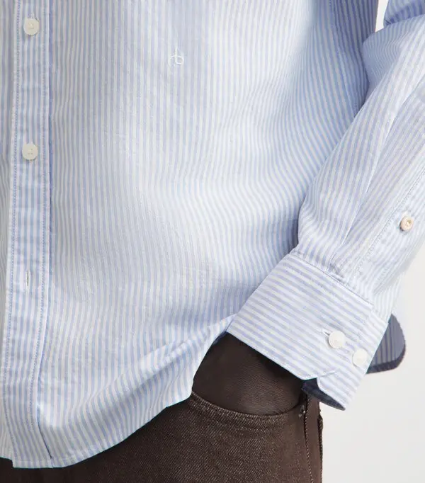 Rag & Bone Cotton Stripe Shirt - White