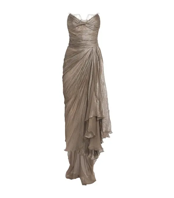 MARIA LUCIA HOHAN Silk Jolie Gown - Brown