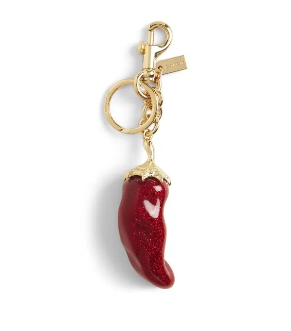 COACH Chili Bag Charm - Red