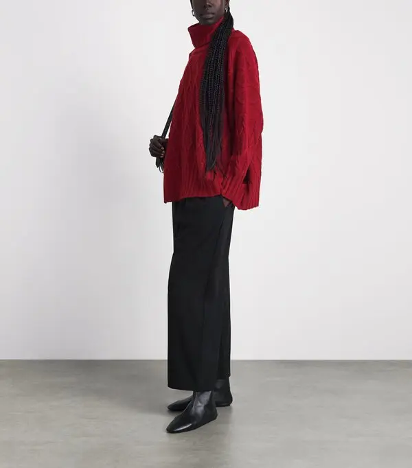 Eskandar Cashmere Cable-knit Rollneck Sweater