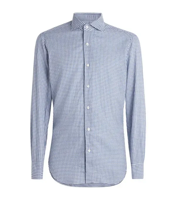 BARBA NAPOLI Cotton Washed Check Shirt